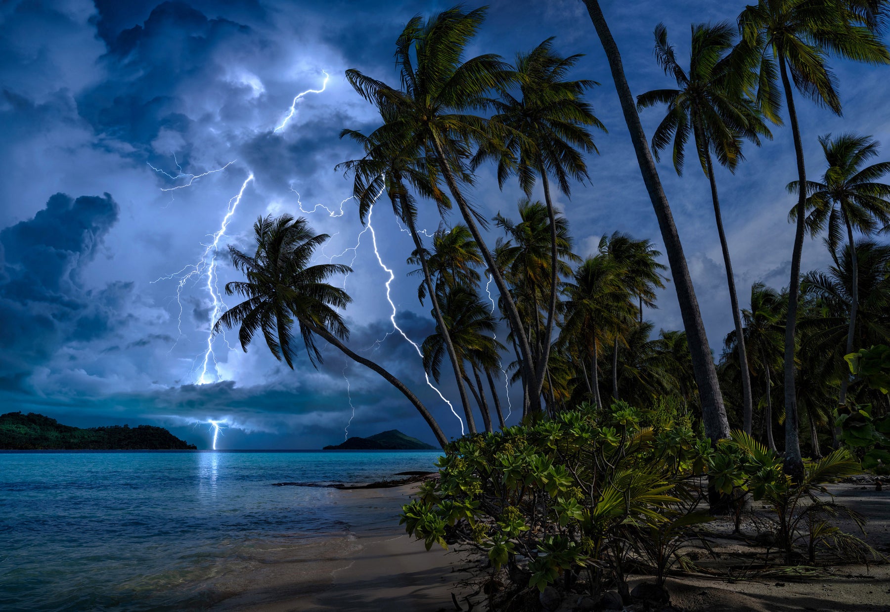Tempest – Lightning Storm Over Bora Bora Lagoon | LIK Fine Art